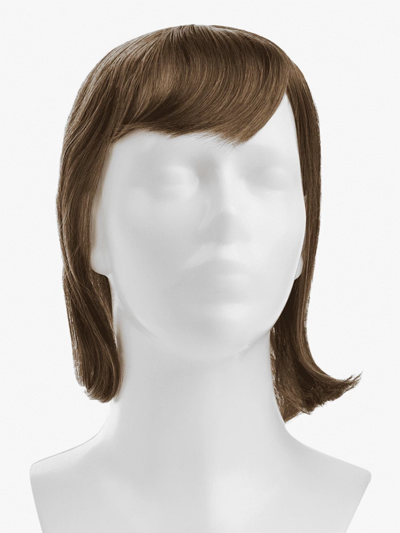 Tupet damski włosy syntetyczne 35 cm #M27/M6P/6 Jasny, chłodny brąz ...