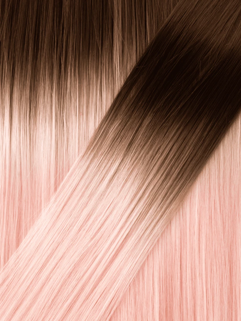 Włosy syntetyczne Clip In 57 cm 8 taśm #T6/2333 Ombre z różem