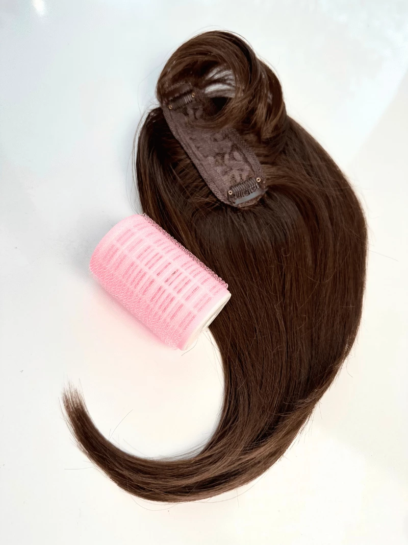 Tupet damski włosy syntetyczne 25 cm #8 Średni brąz - Cameron Hair