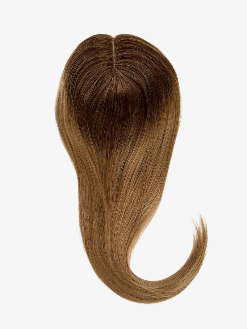 Gęsty tupet Clip In włosy naturalne ombre średni blond